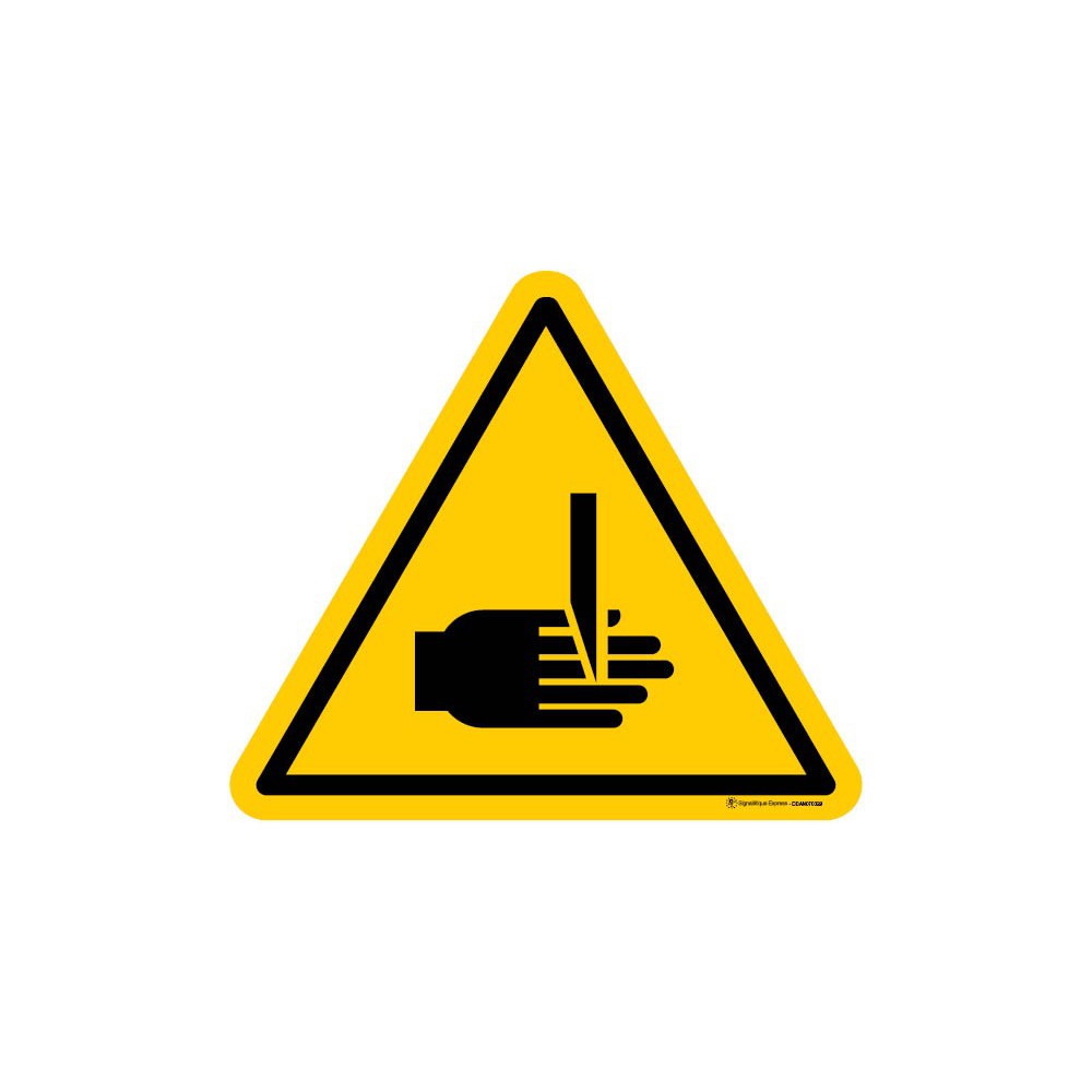 Panneau Danger risque de coupure cisaillement | Signalétique Express