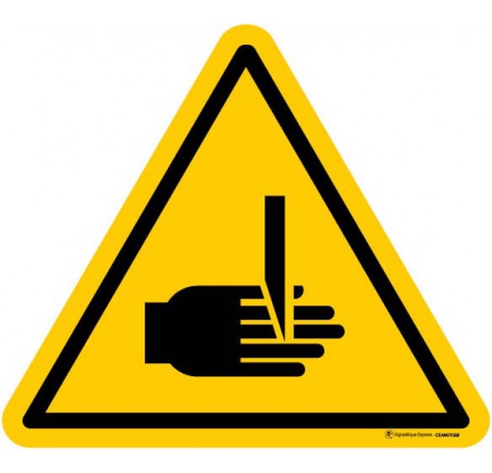 Autocollants Danger risque de coupure ou cisaillement - Lot de 5 ...