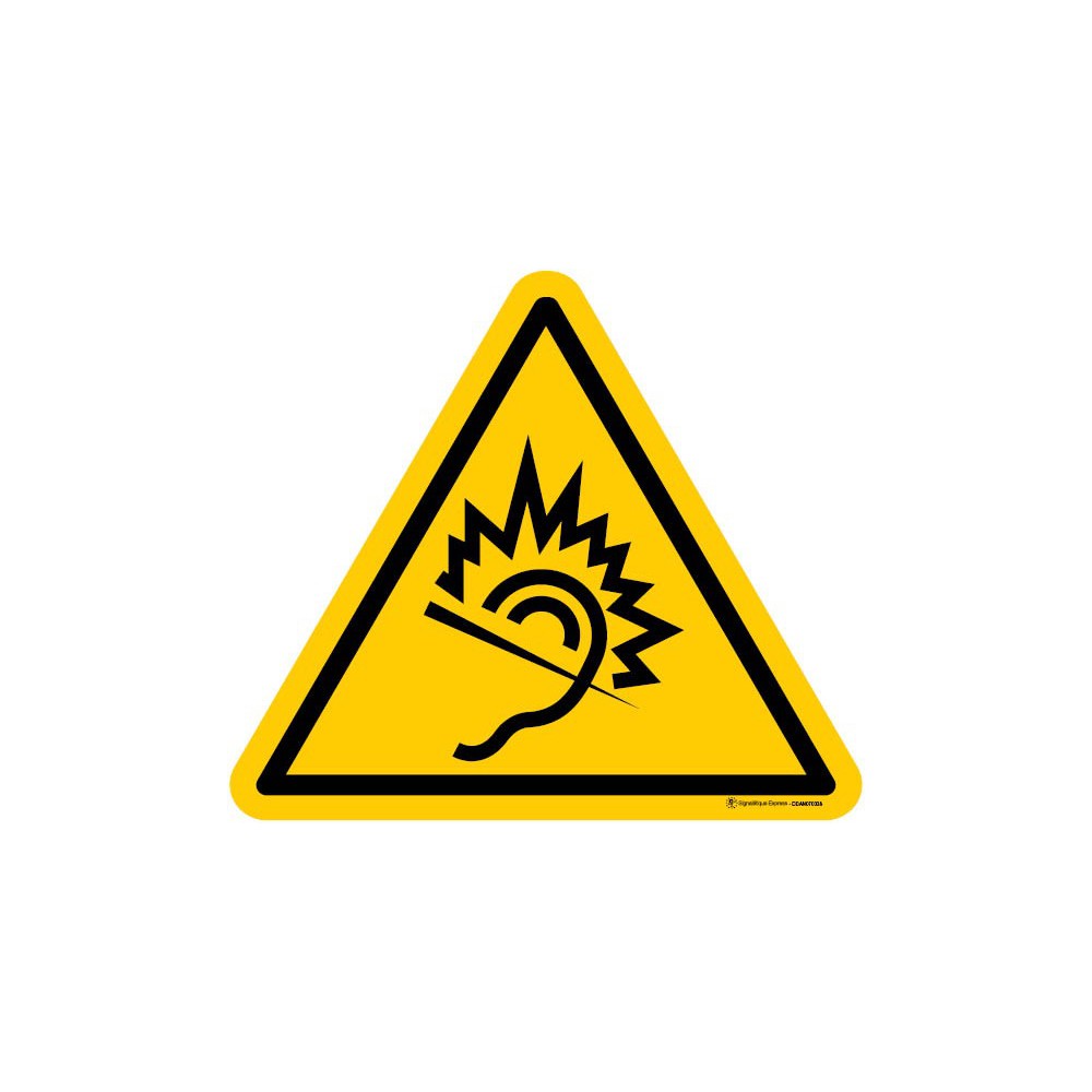 Autocollants Danger dû au bruit - Lot de 5 | Signalétique Express
