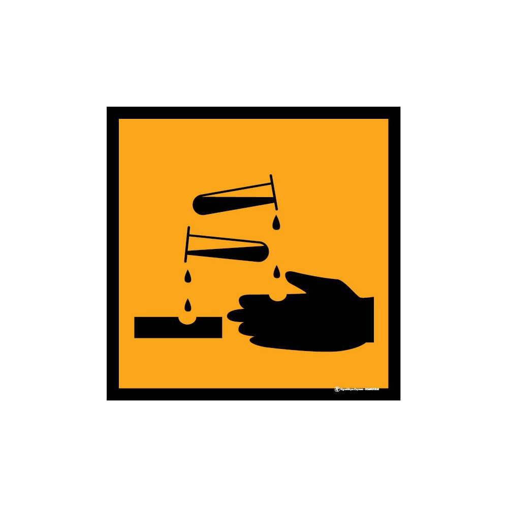 Autocollants Corrosif - Lot de 5 | Signalétique Express