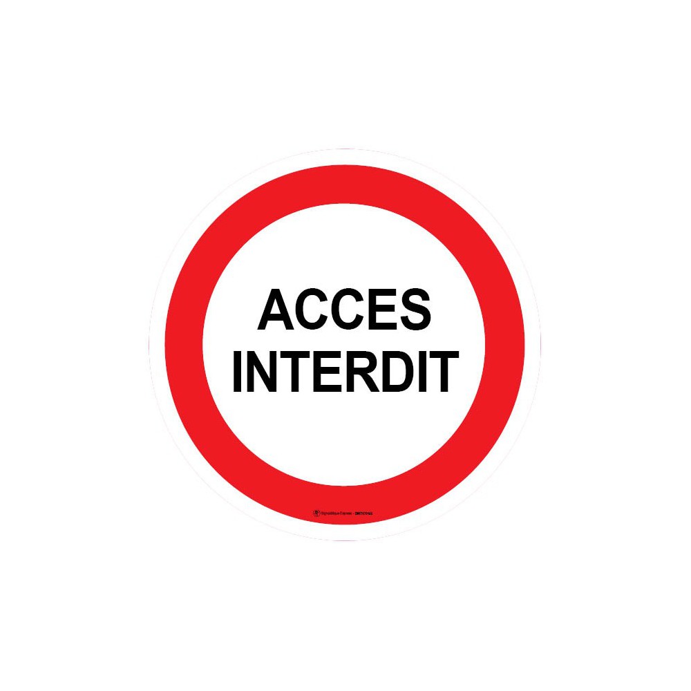 Autocollants Accès interdit - Lot de 5 | Signalétique Express