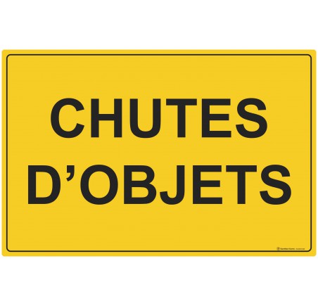 Panneau Chutes d'objets | Signalétique Express