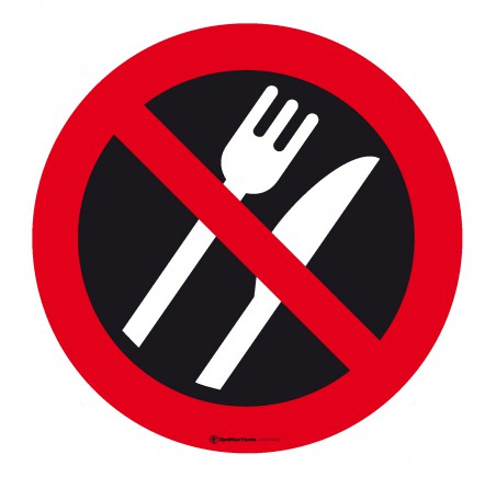 Panneau Interdiction de manger | Signalétique Express