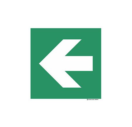 Panneau Évacuation flèchage - gauche ISO 7010 | Signalétique Express