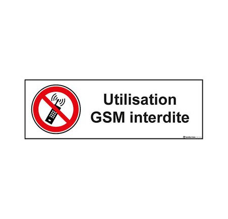 Panneau Utilisation GSM interdite ISO 7010 P013 | Signalétique Express