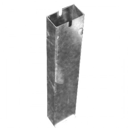 Fourreau en acier galvanisé rectangle 80x40mm | Signalétique Express