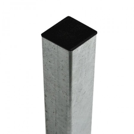 Poteau en acier galvanisé carré 80x80mm | Signalétique Express