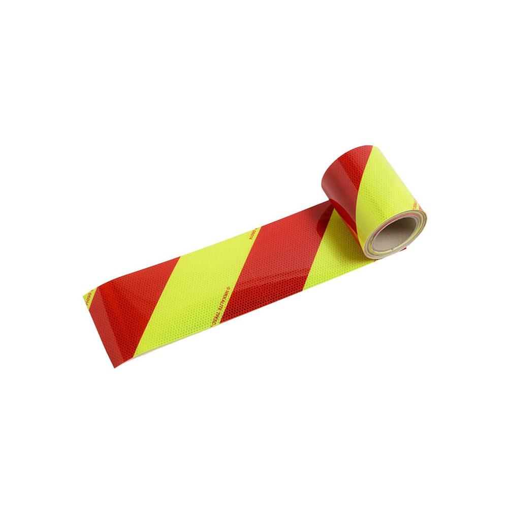 Bande réfléchissante à chevrons jaune et rouge pour véhicule d'urgence ...