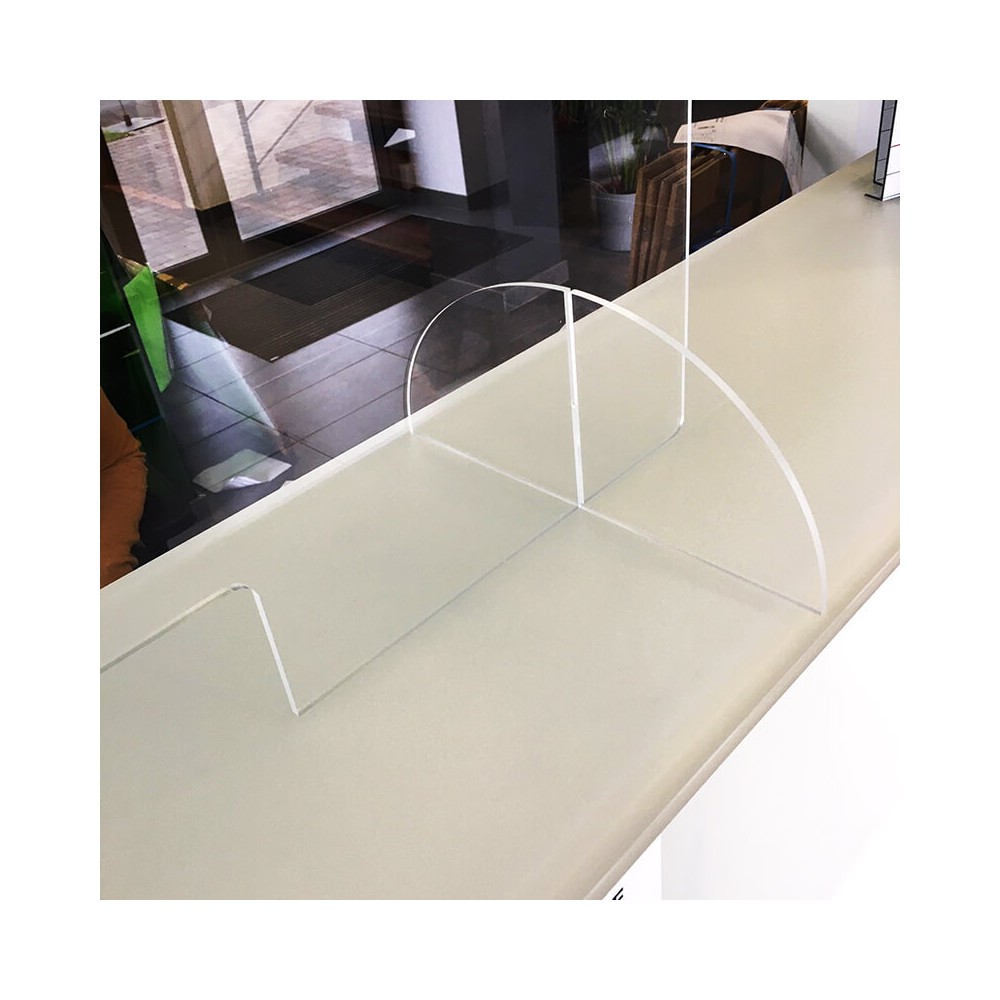 Hygiaphone en plexiglas - Vitre de protection de comptoir ...