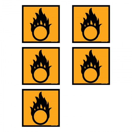 Autocollants Comburant - Lot de 5 | Signalétique Express