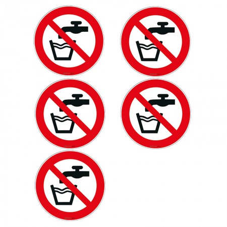 Autocollants Eau non potable ISO 7010 P005 - Lot de 5 | Signalétique ...