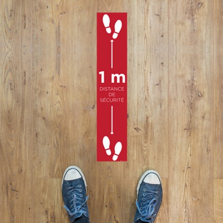 Marquage au sol pour distance de sécurité de 1 ou 2m | Signalétique Express