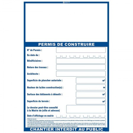 Panneau Permis De Construire Point P