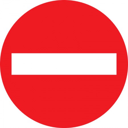 Sticker de sol pour Sens interdit | Signalétique Express