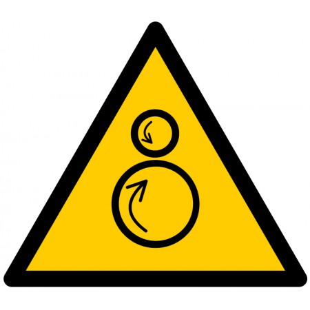 Panneau Danger Rouleaux contrarotatifs W025 - ISO 7010 | Signalétique ...