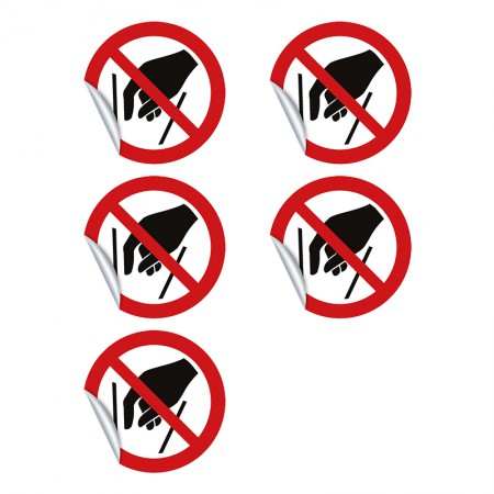 Lot d'autocollants Ne pas mettre les mains P015 - ISO 7010 ...