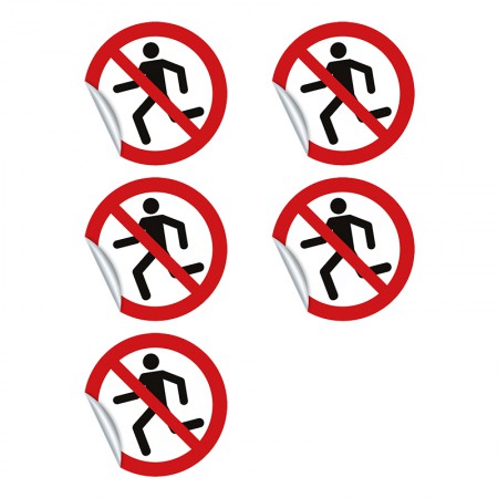 Lot d'autocollants Ne pas courir P048 - ISO 7010 | Signalétique Express