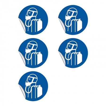 Lot d'autocollants Utiliser l'appareil respiratoire autonome M047 - ISO ...