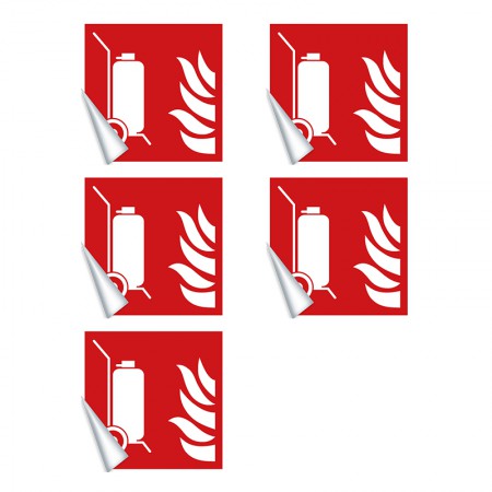 Lot d'autocollants Extincteur d'incendie sur roues F009 - ISO 7010 ...