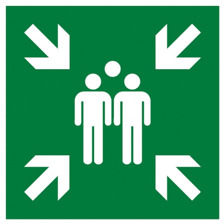 Panneau Point de rassemblement après évacuation E007 - ISO 7010 ...