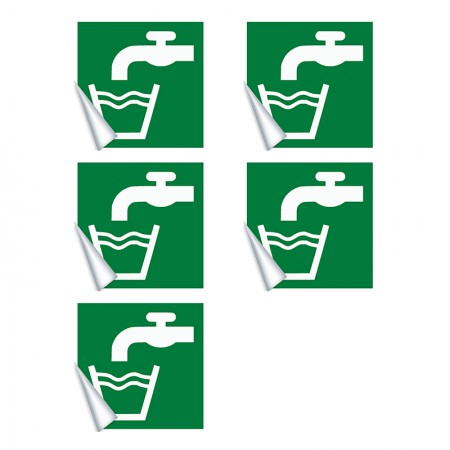 Lot d'autocollants Eau potable E015 - ISO 7010 | Signalétique Express